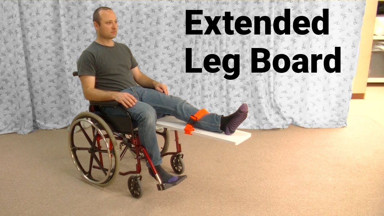 Extended Leg Board - To support an extended leg in a wheelchair