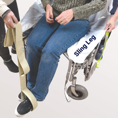 Leg Lifter - With a stiff stem, to help lift a leg onto a bed