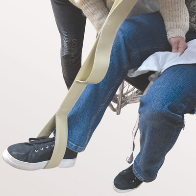 Leg Lifter - With a stiff stem, to help lift a leg onto a bed